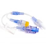 Y-connector with needle free port 15.8cm length