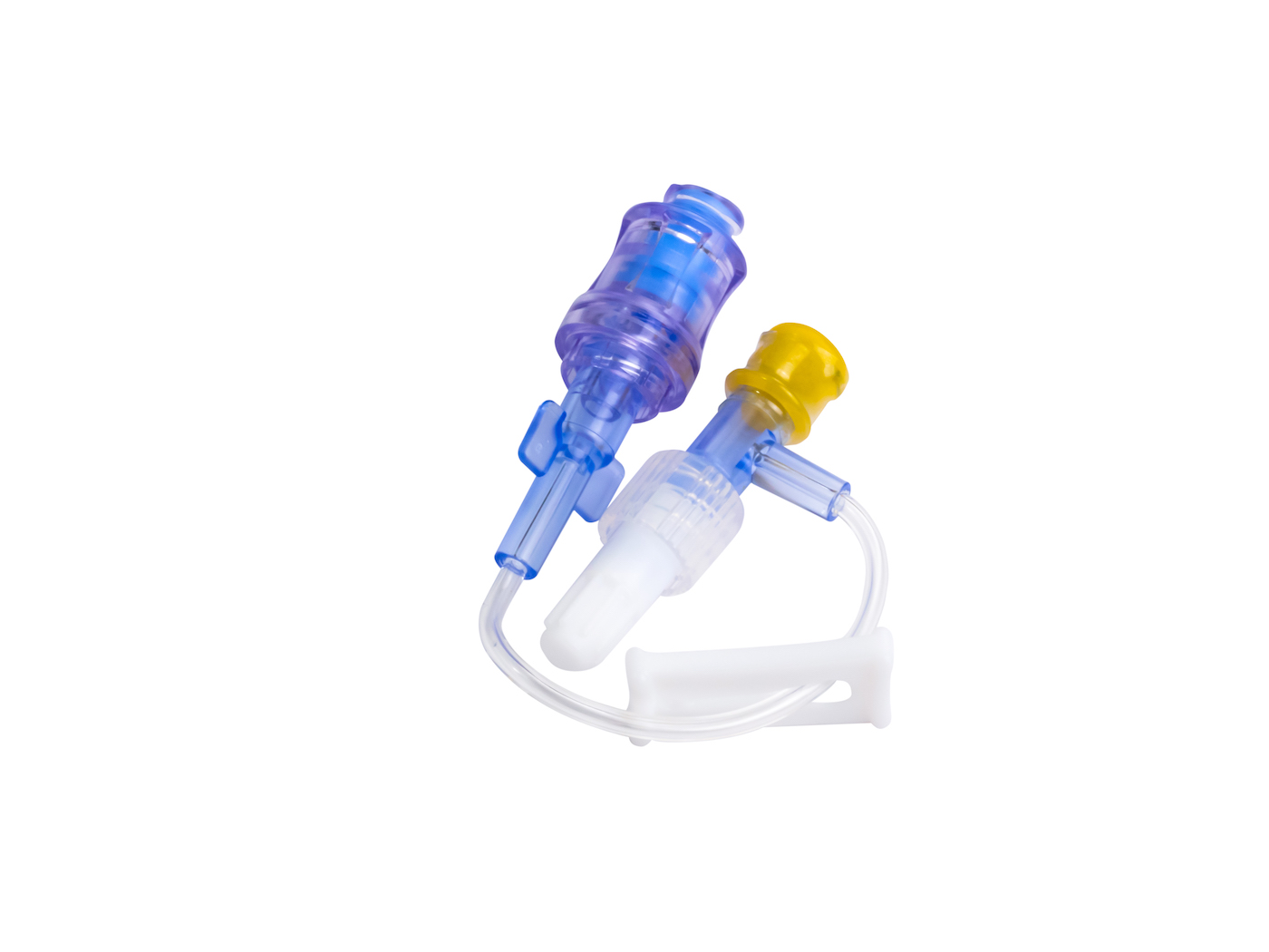 T-connector with needle free port 9.5cm length